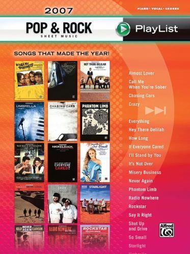 2007 Pop and Rock Sheet Music Playlist : Songs That Made the Year ...