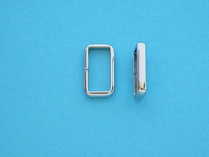 16mm 5/8" Rectangle Keeper Loop Ring Nickel Nickle Plated Belt Keepers ...