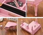 Wood Pink Piano Music Box Wind Up 50 Tunes Option Party Present Gift ...