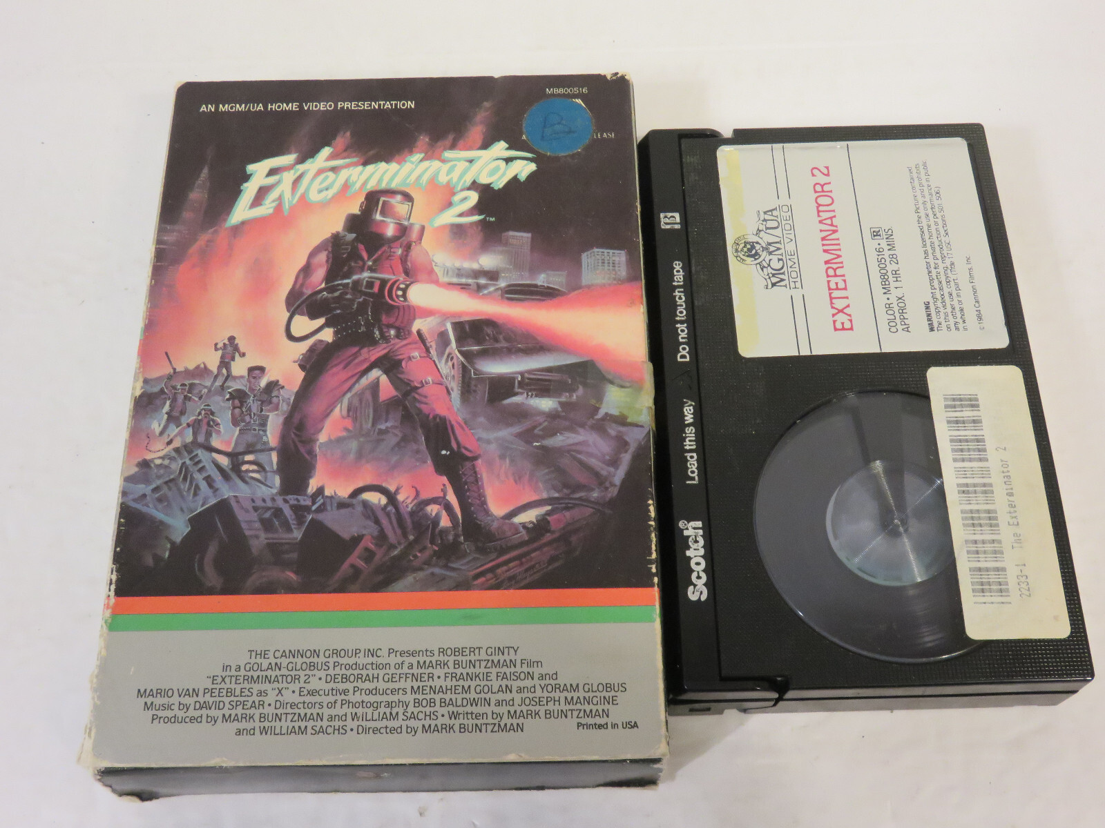 EXTERMINATOR 2 CANNON FILMS MGM GATEFOLD COVER BOX BETA BETAMAX NOT VHS ...