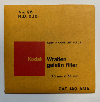 KODAK WRATTEN GELATIN FILTER NO 96 0.10 3" or 75mm Square | eBay