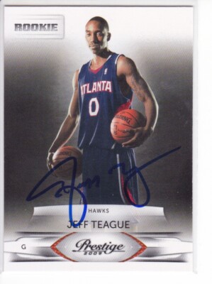 JEFF TEAGUE SIGNED 2009-10 PANINI PRESTIGE NO. 219 RC CARD AUTOGRAPH ...