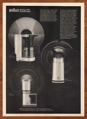 1981 Braun Coffee Makers Vintage Print Ad/Poster Retro Machine ...