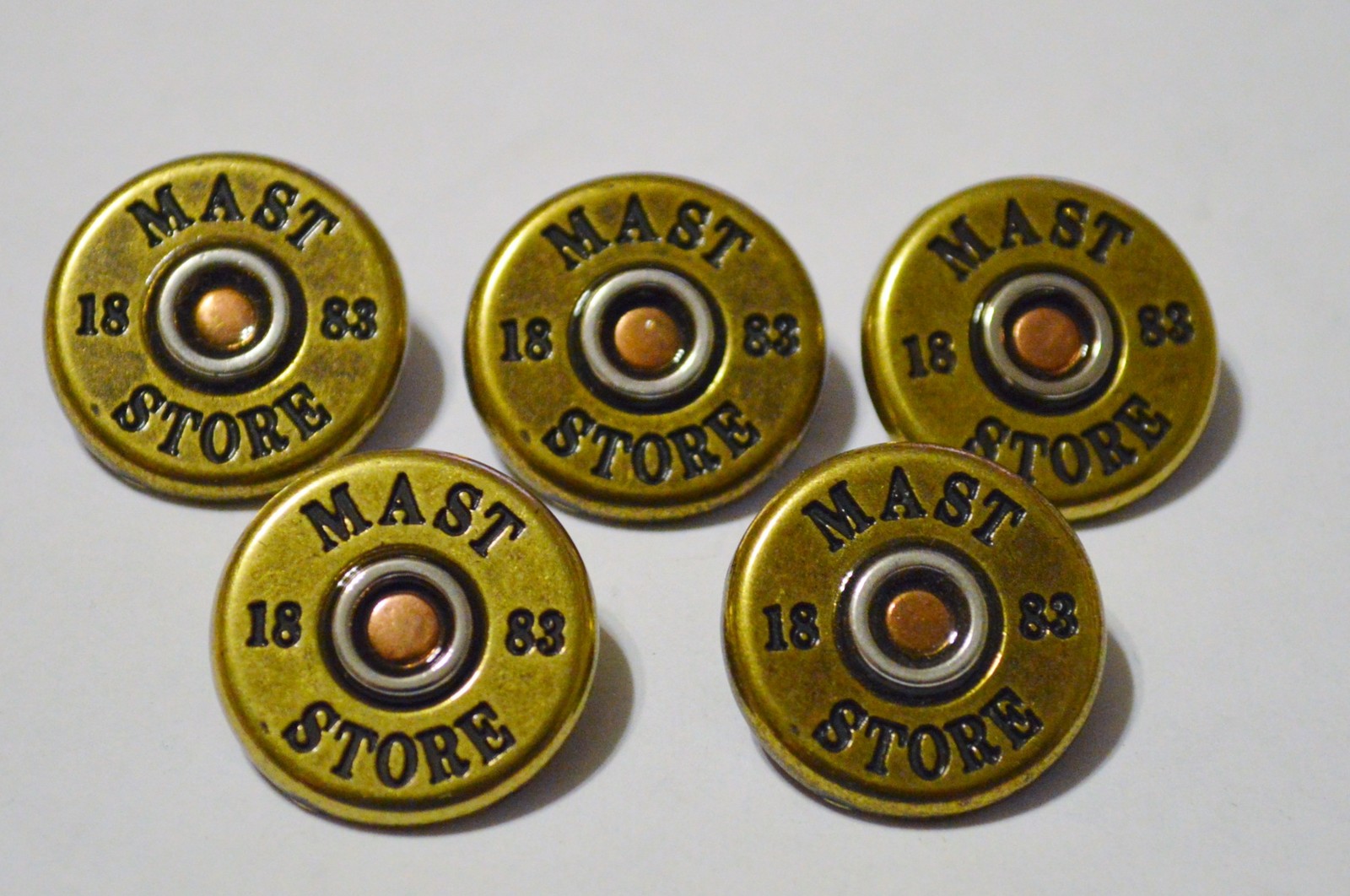 5 Shotgun Shell Rivetback Concho Enmon Mast Store Leather 12 Gauge Tack ...