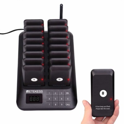 Retekess Wireless Paging System | TD157 Restaurant/Food Van Paging ...
