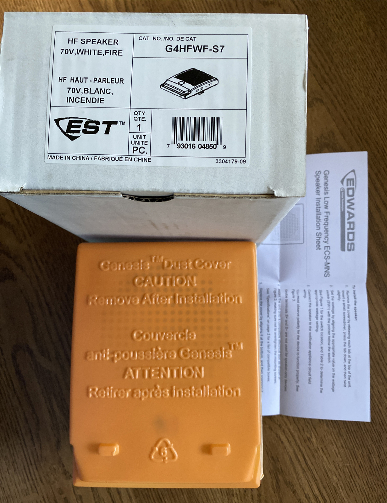 EST EDWARDS G4HFWF-S7 White Wall Mount Fire Alarm Speaker 70V FIRE ...