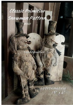 Pattern ~ The Classic Primitive Snowman Doll ~ Country Homestead Early ...