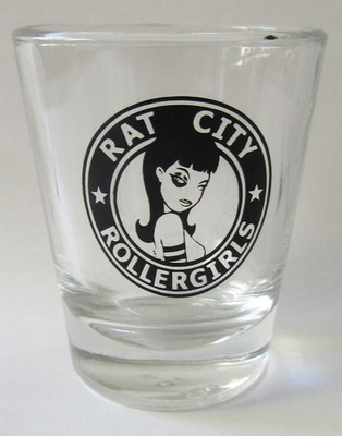 Seattle, WA. - SHOT GLASS - RAT CITY ROLLERGIRLS - female Roller Derby ...