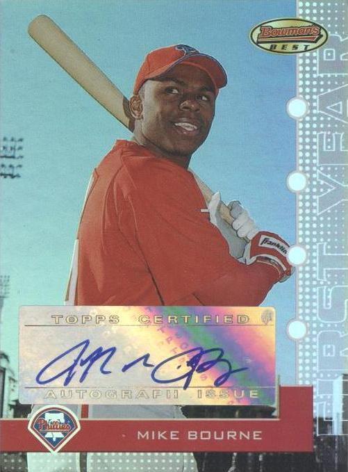 2005 Bowman's Best - Michael Bourn #113 Name Misspelled as Bourne /974 ...
