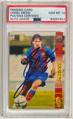 Authentic Signed Lionel Messi #71 Megacracks Reprint Rookie Barca PSA ...