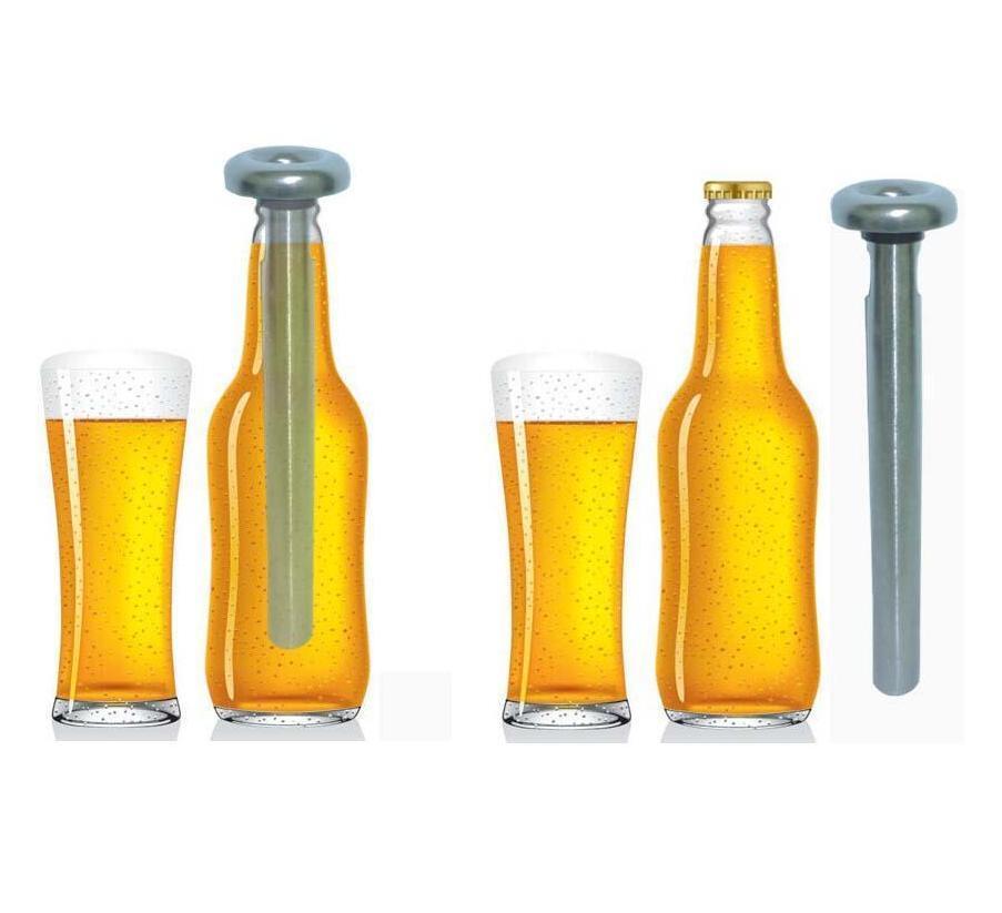 Set of 2 Beer Chiller Stick Stainless Steel Chill Alcohol Ice Drinks ...