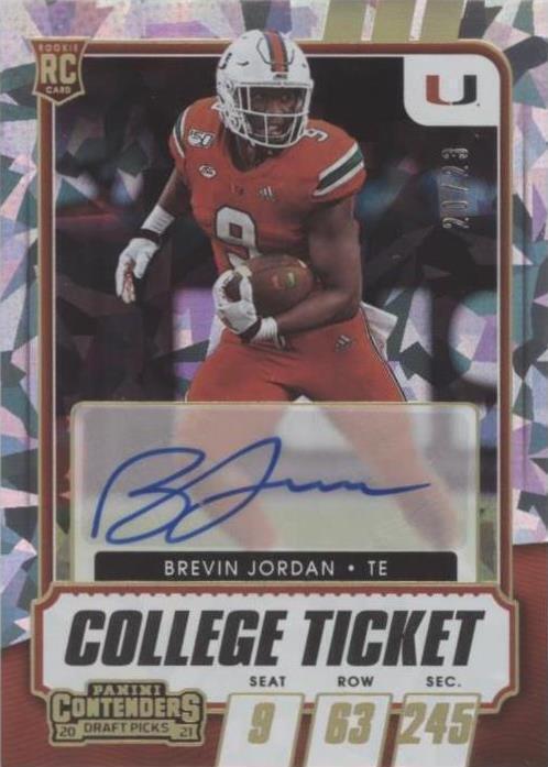 2021 Panini Contenders Draft Picks - College Ticket Autographs Brevin ...