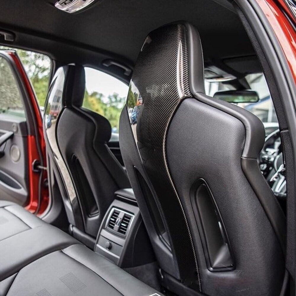 Real CARBON Interior Seat Back Trim Cover Fit For BMW F80 M3 F82 F83 M4 ...