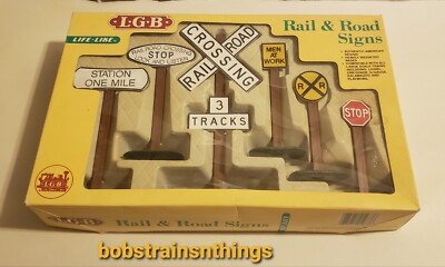 LGB Life Like #1973 G Scale Rail & Road Signs Used Complete "PLEASE SEE ...