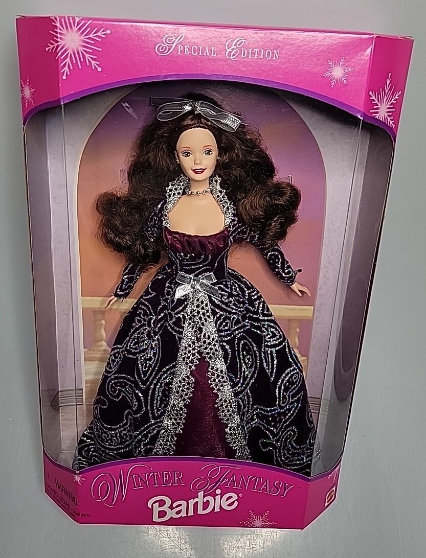 Mattel 1996 Special Edition Brunette WINTER FANTASY Barbie Doll #17666 ...