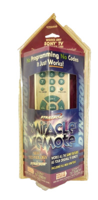 Dynatron Miracle Remote Sony TV Only Since 1988 No Programming No Codes ...