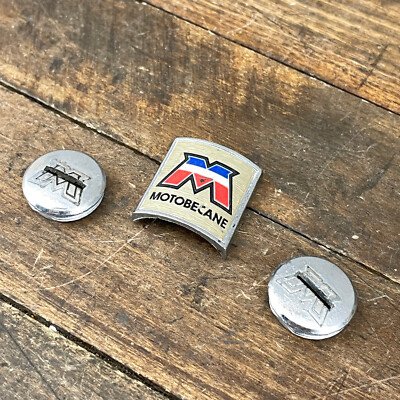Vintage Motobecane Head Badge Dust Caps Silver Steel Headbadge Bike 70s ...