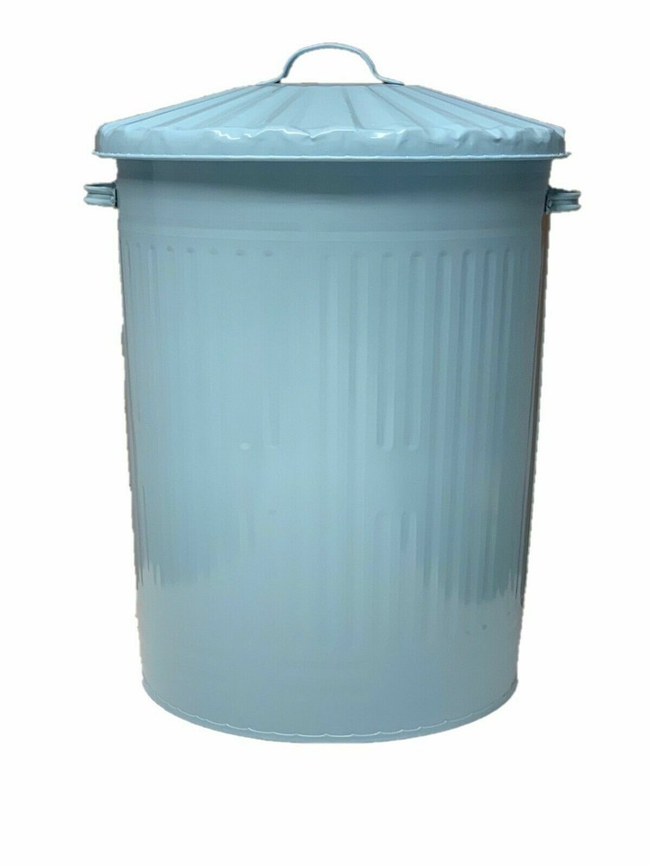 90L METAL GARDEN WATERPROOF VINTAGE 90 LITRE COLOURED WASTE RUBBISH ...