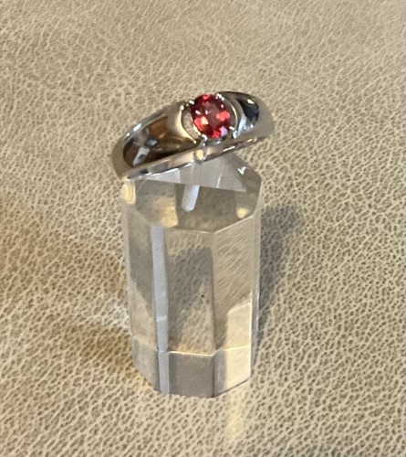 GENUINE 1/2ct BLOOD RED MALAWI RUBY SILVER RING SIZE R.1/2 WITH ...