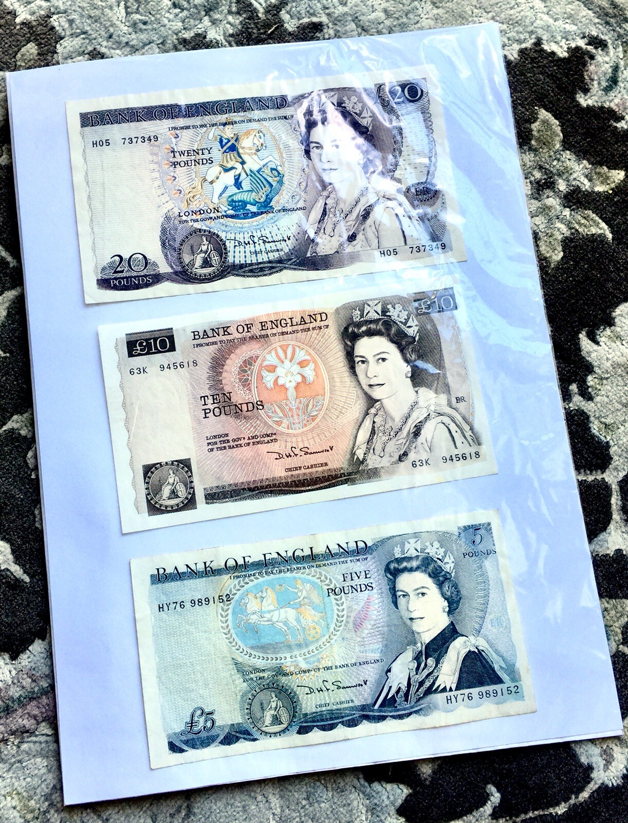 Set of Three Lovely 1980s British GB Pound Sterling Bank Notes (£20, £ ...