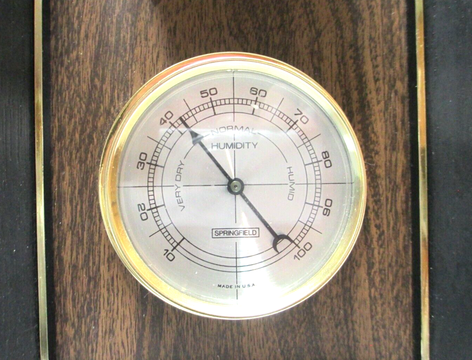 Vintage Springfield Weather Station Humidity Barometer Thermometer KEY ...