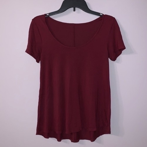 Maroon burgundy basic tshirt tee small #127 | eBay