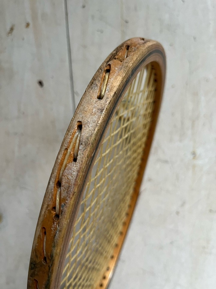 Vintage HEAD AMF GUILLERMO VILAS Wooden Tennis Racket Leather Grip Good ...