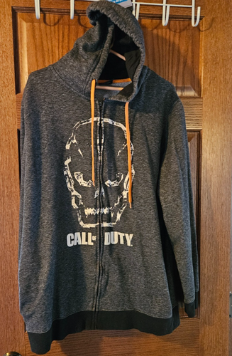 Call Of Duty Black Ops Gray Zip Up Sweat Shirt Hoodie Sweater Jacket ...