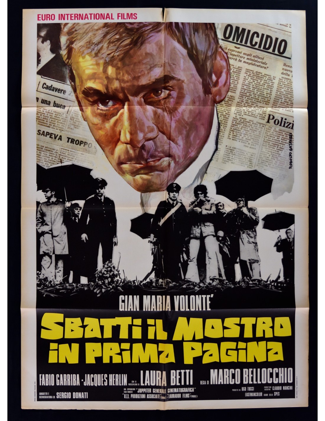 Poster SBATTI IL MOSTRO IN PRIMA PAGINA Bellocchio Volontè A390 | eBay