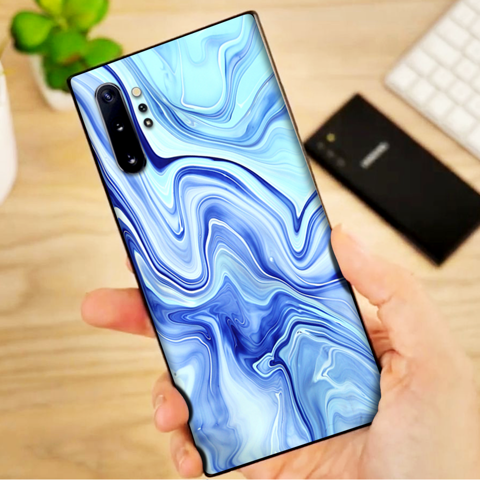 Skins Decal Wrap for Samsung Note 10 Plus Blue Marble Rocks Glass | eBay