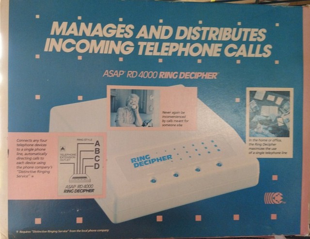 Vintage ASAP Rd 4000 Ring Decipher 4 Port Splitter Manage Distribute ...