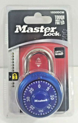 Master Lock BLUE Anti Shim School Gym Locker Tool Box Workshop Home ...