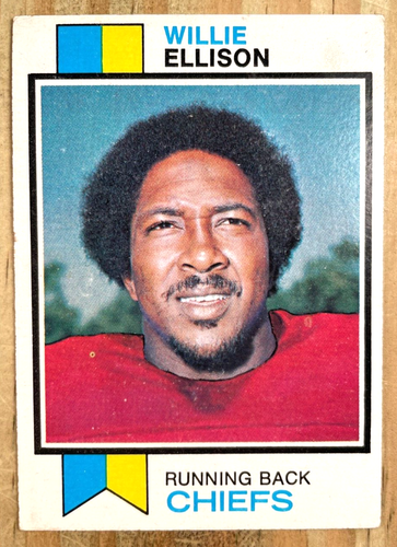 1973 TOPPS WILLIE ELLISON CARD#205 LOS ANGELES RAMS KC CHIEFS TEXAS ...