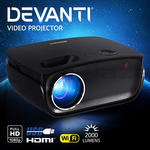 Devanti Mini Video Projector Wifi USB HDMI Portable HD 1080P Home ...