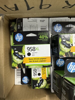 Genuine HP 958XL Black High Yield Ink Carts (L0R41AL) Office Jet Pro ...