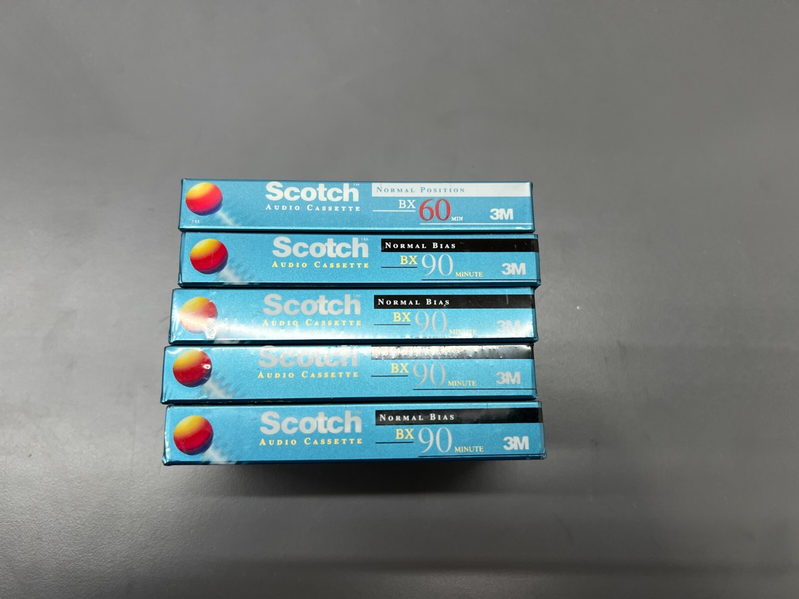 BRAND NEW SCOTCH BX 90 & BX 60 TAPE CASSETTES - 5PC - NORMAL BIAS IEC ...