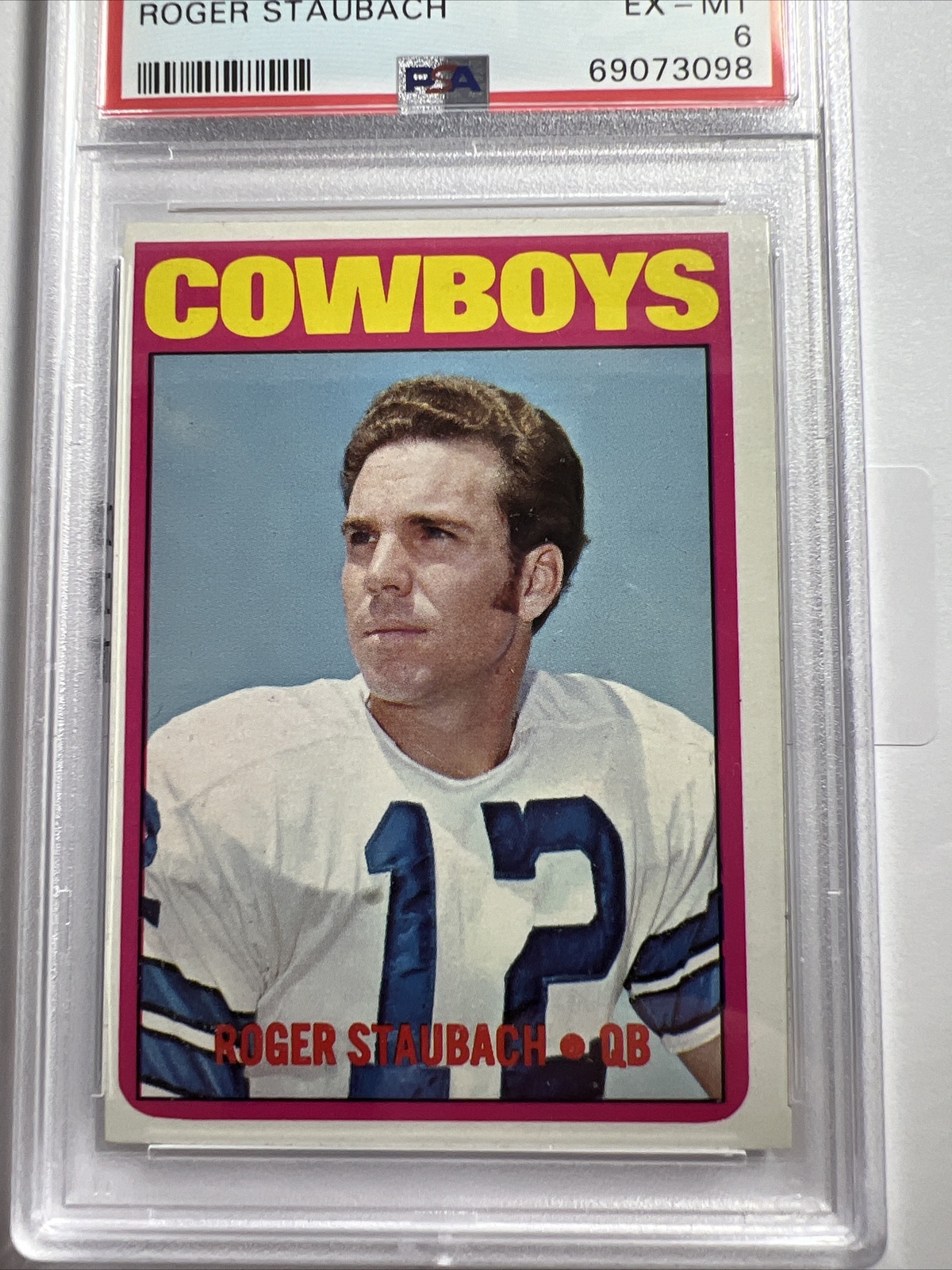 1972 Topps Football Roger Staubach RC Rookie #200, PSA 6 Heisman Dallas ...