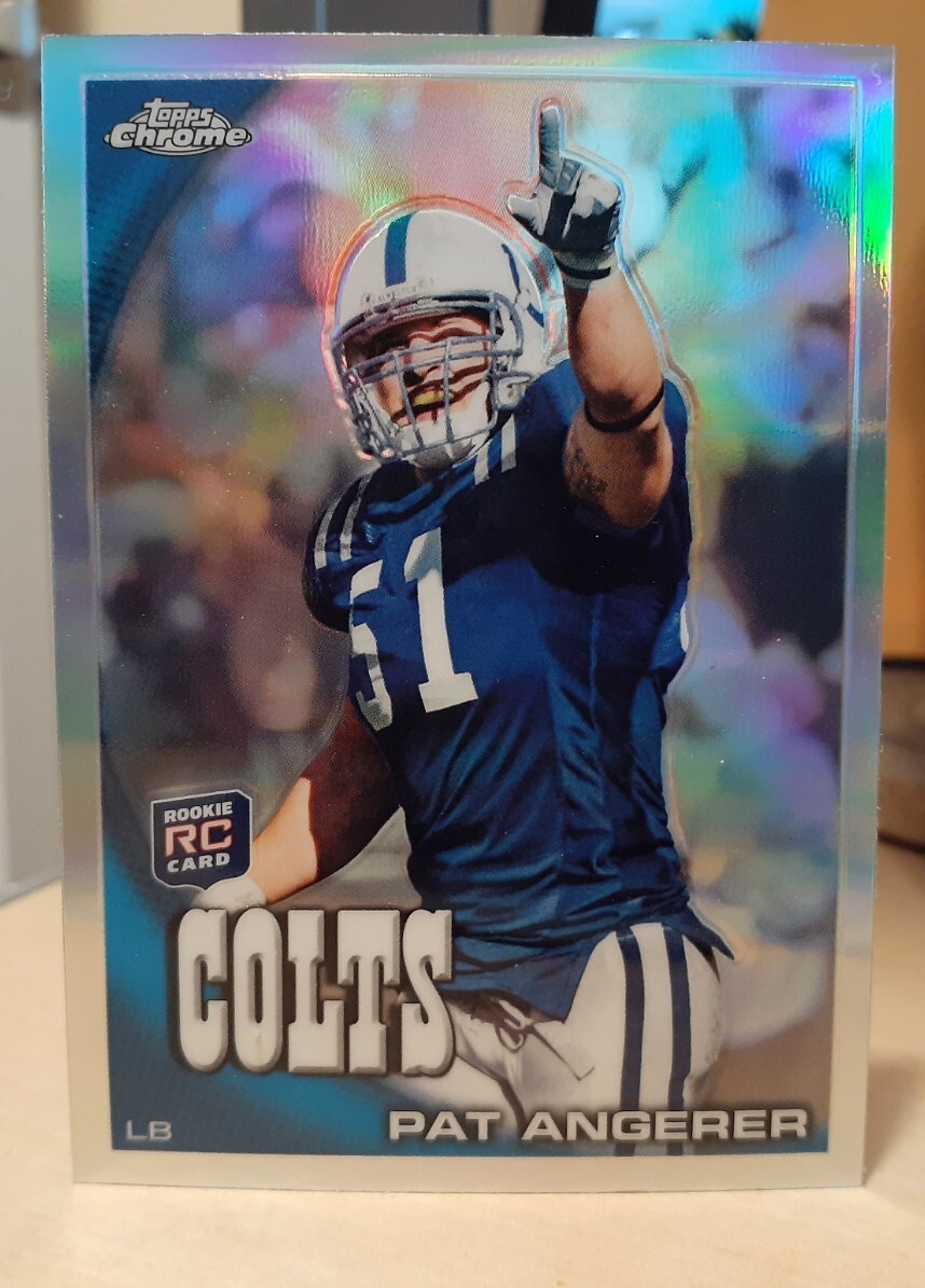 2010 PAT ANGERER TOPPS CHROME *REFRCTOR* ROOKIE INDIANAPOLIS COLTS IOWA ...