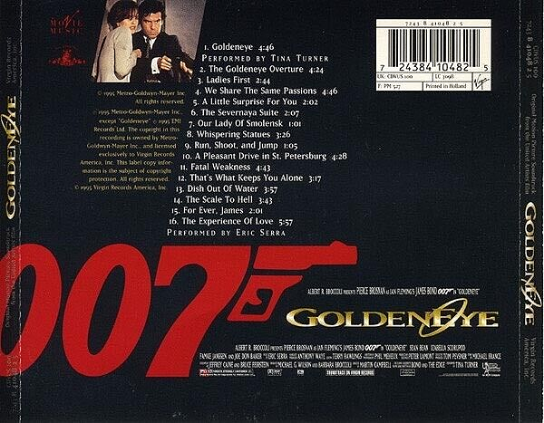 GOLDENEYE James Bond 007 (1995) OST Tina Turner Eric Serra CD Virgin ...