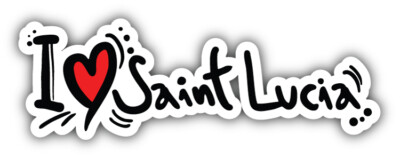I Love Saint Lucia Slogan Travel Car Bumper Sticker Decal - "SIZES" | eBay