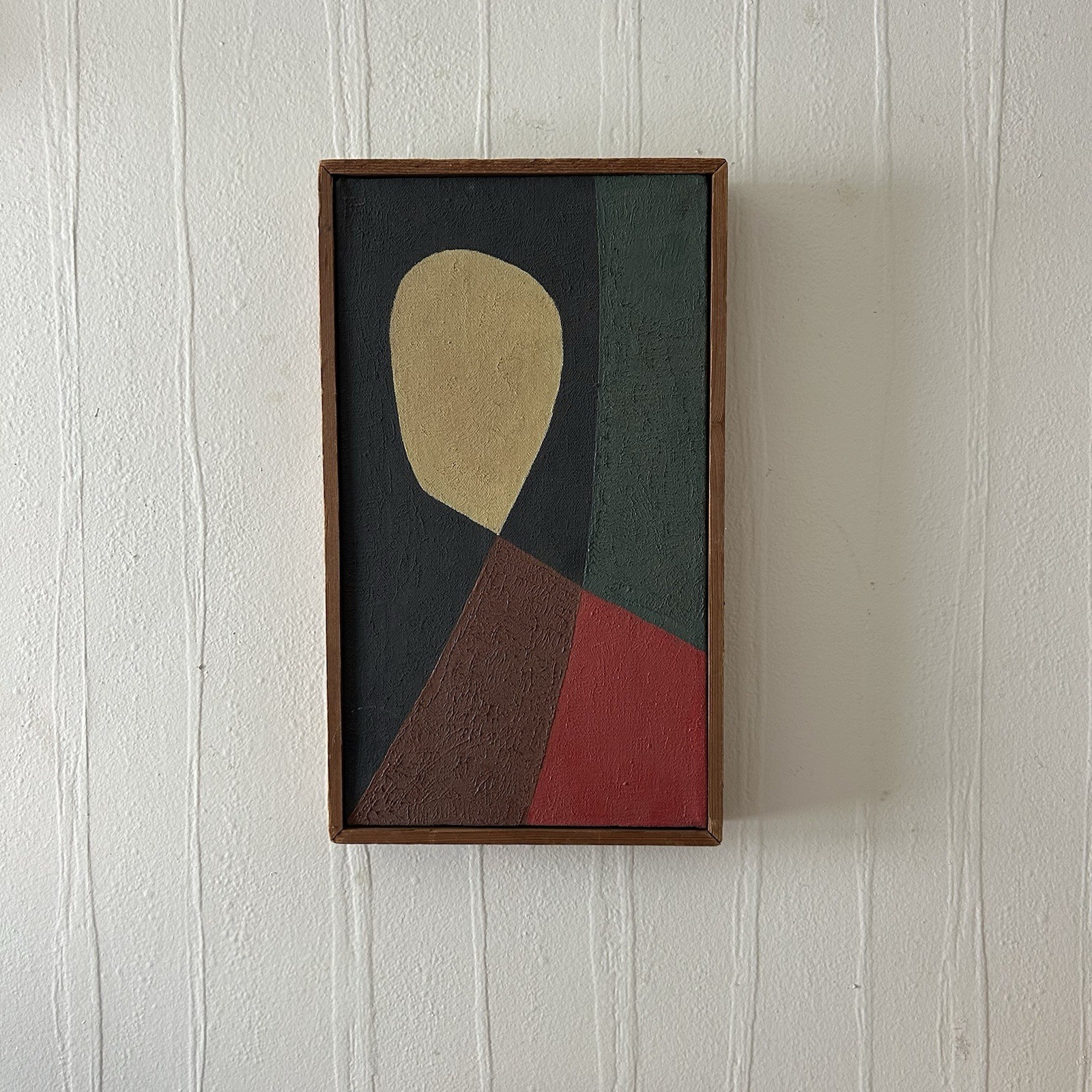 Vintage Original Abstract Oil Painting Don Goss Indiana Framed Shapes 9 ...