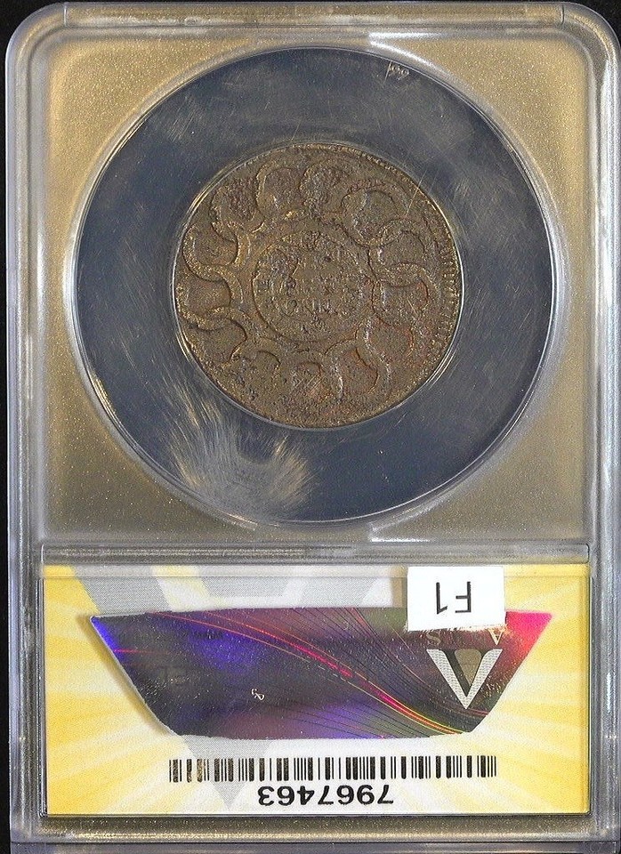 1787 Fugio Cent- FIRST US Official Circulation Coin Benjamin Franklin ...