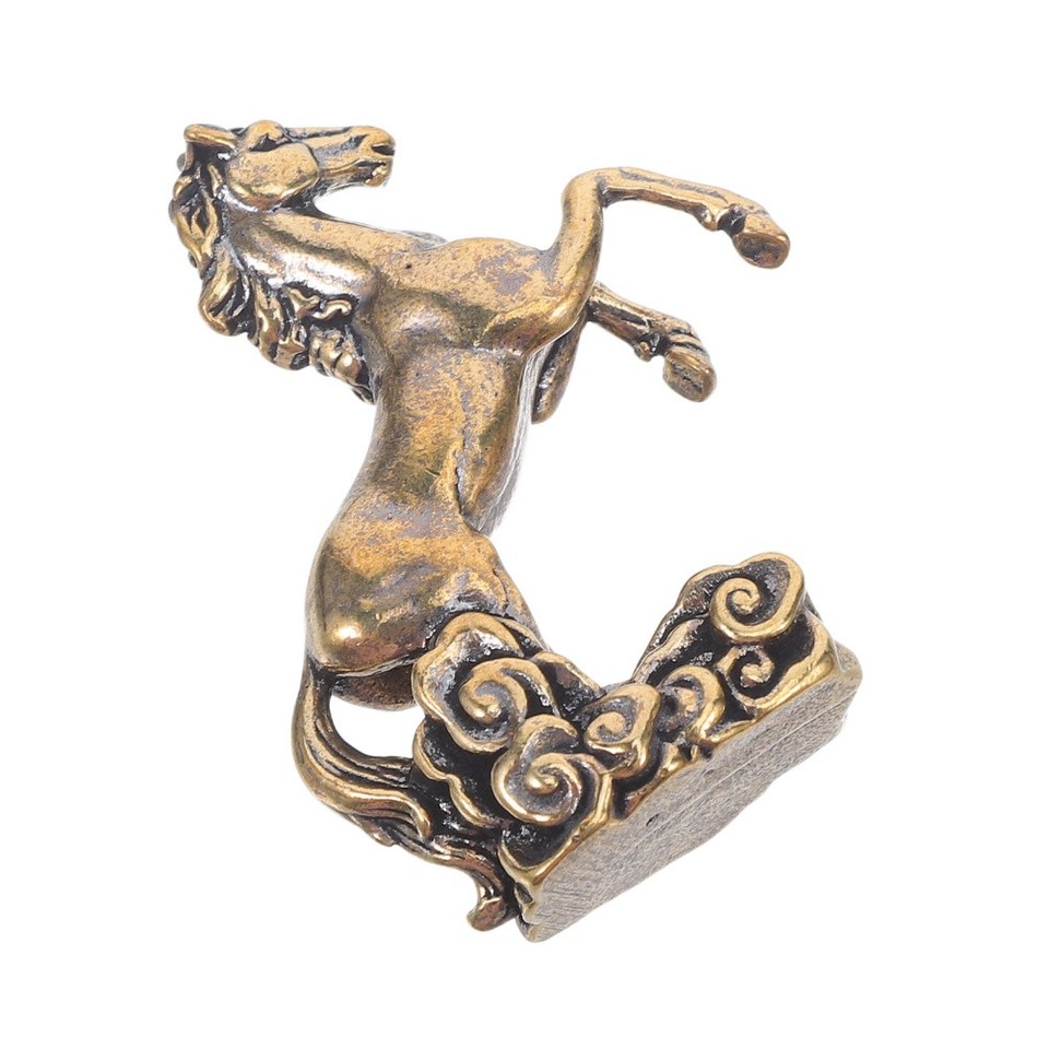 Chinese Zodiac Horse Figurine: Feng Shui Brass Animal Statue - Year of ...