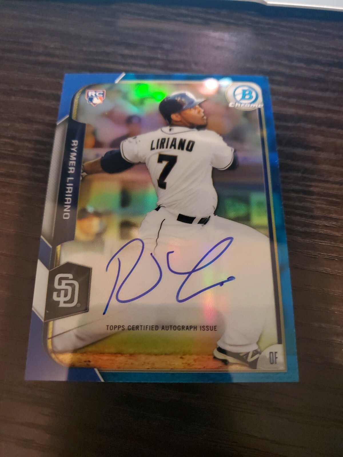2015 Bowman Chrome Rookie Autographs Blue Refractors #BCARRL Rymer ...