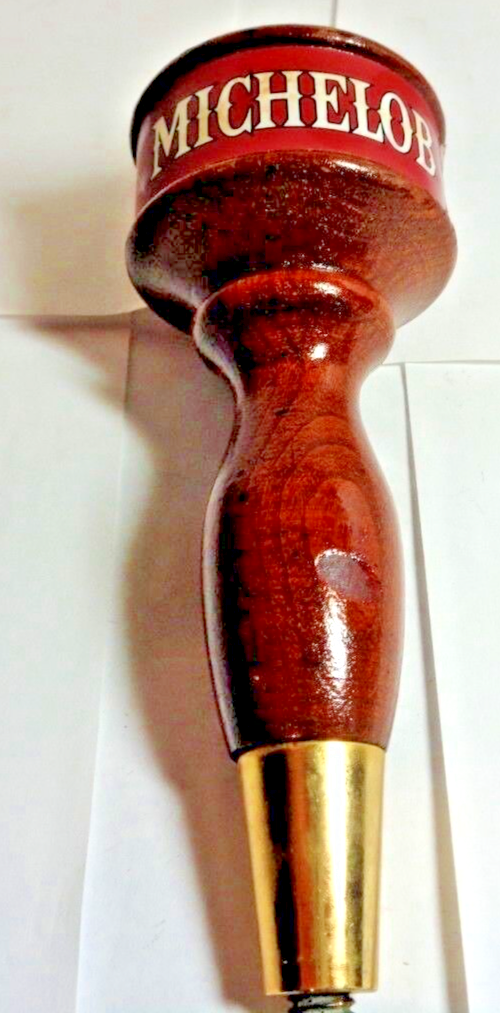Vintage Michelob Beer Tap Handle 7.5 inch Wood and Brass | eBay