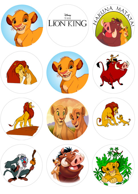 Lion King Baby Shower Cupcake Toppers