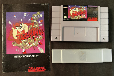 Vintage SNES Taz-Mania Sun Soft Super Nintendo Looney Tunes SNS-TZ-USA ...