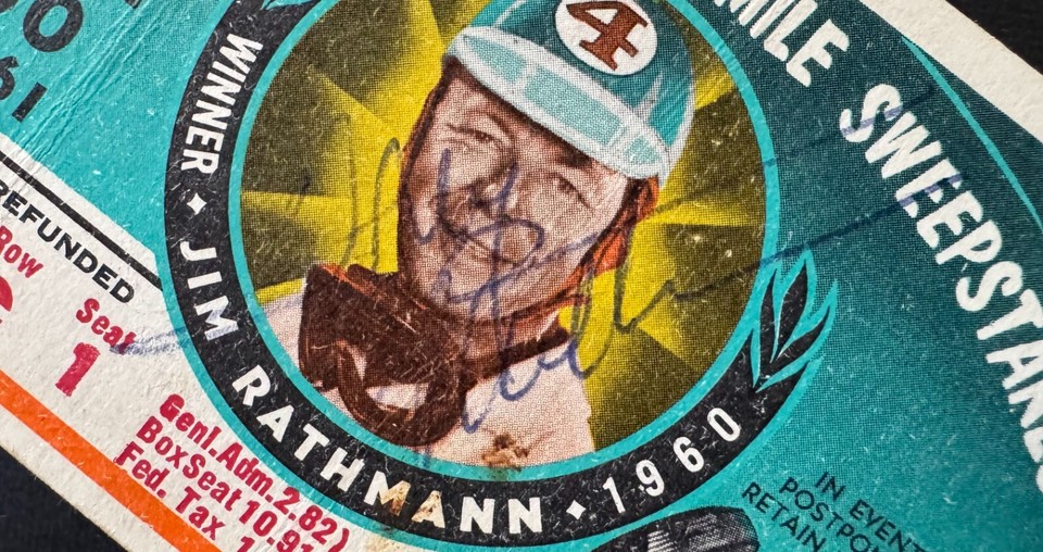 1961 Indy 500 Ticket Signed Autographed By Driver Troy Ruttman JSA ...