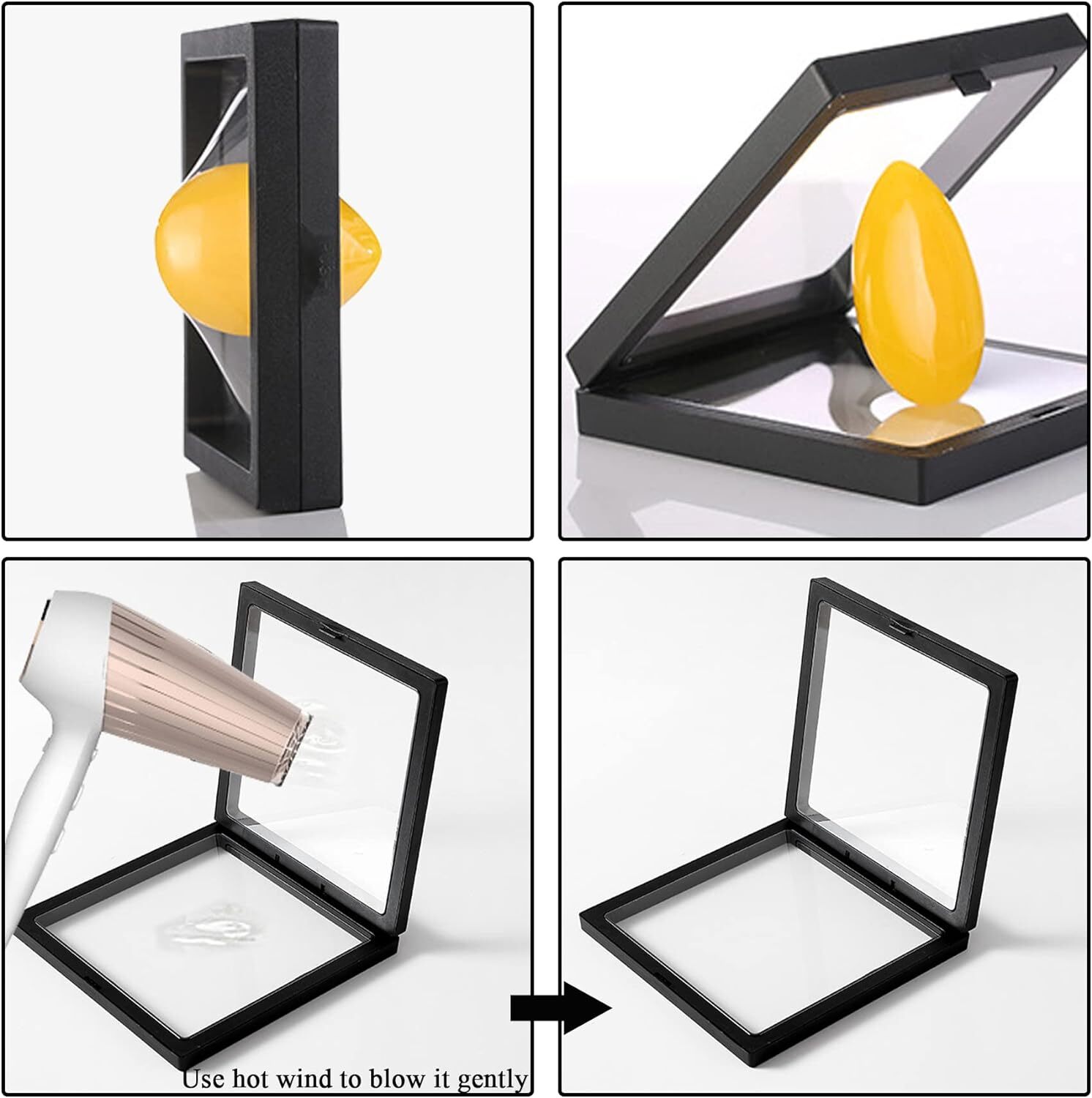 2Pack 7x7" Large Display Case for AA Medallion Picture Stone Casino ...