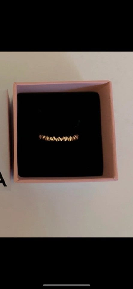 Genuine Pandora 14k G585 Ale Heart Ring Retired 52 | eBay UK